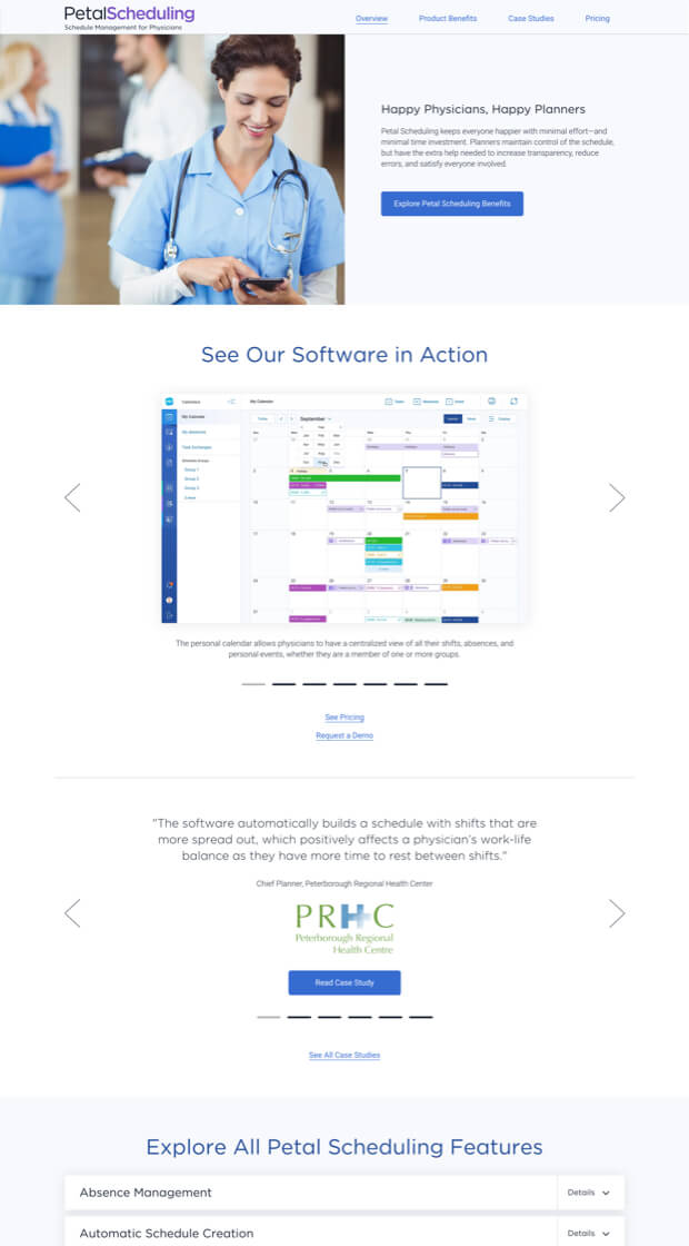 Portfolio Example: PetalMD | SmartBug Media®
